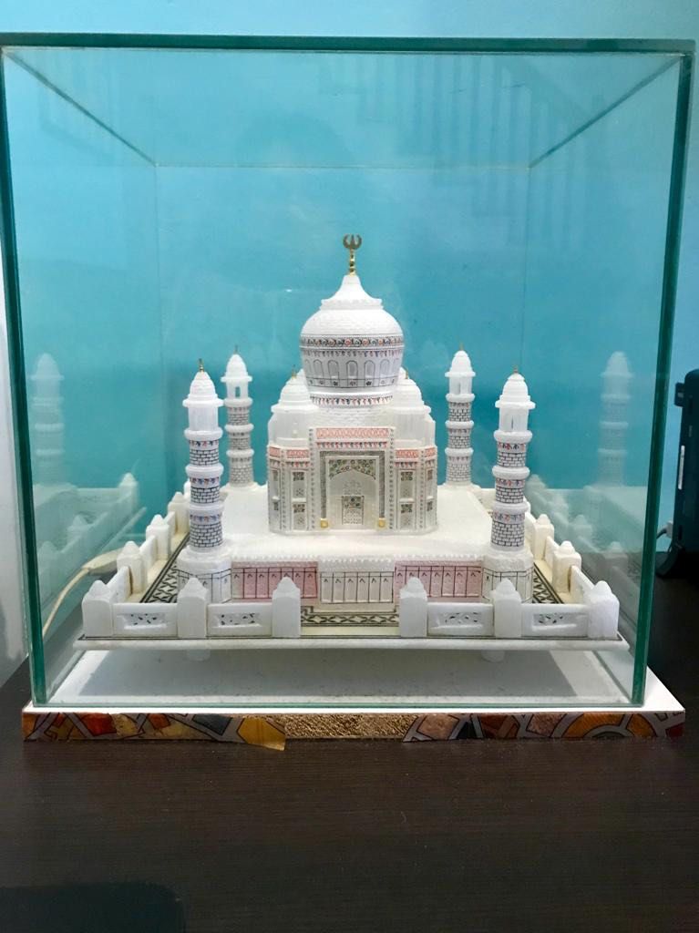 Decorative lamp Taj Mahal + glass case, Furniture & Home Living, Home ...