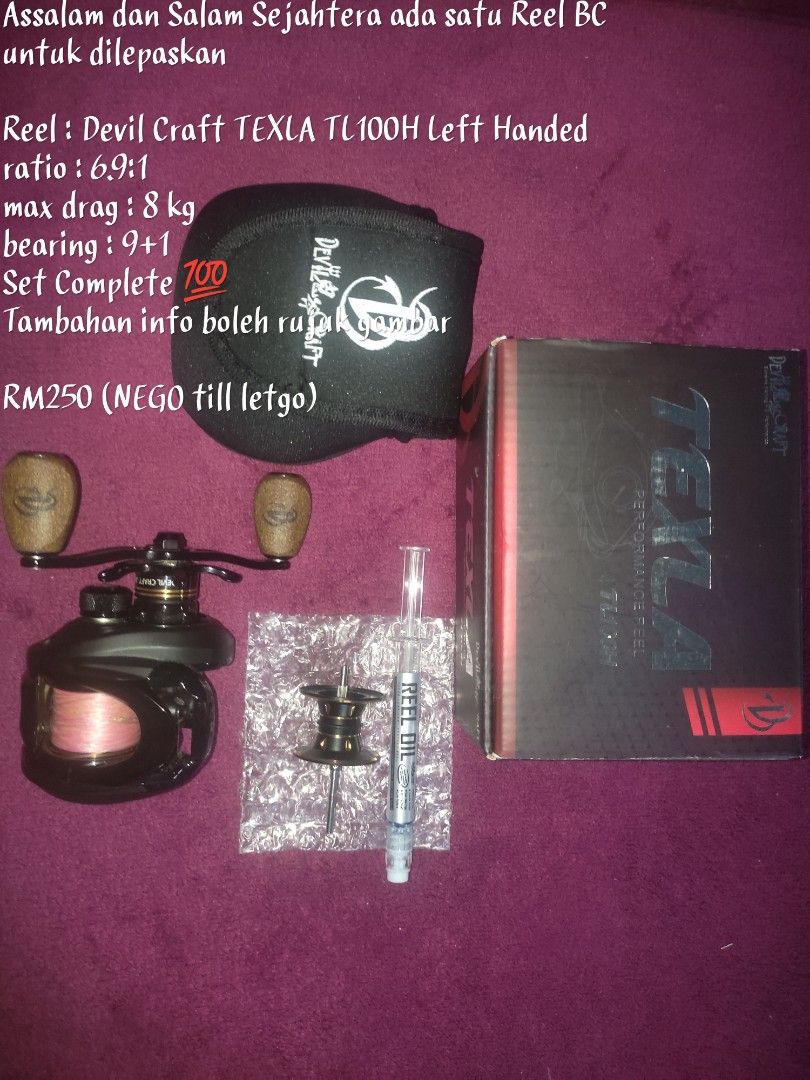 Devil Craft TEXLA TL100H Left Handed, Sports Equipment, Fishing on Carousell