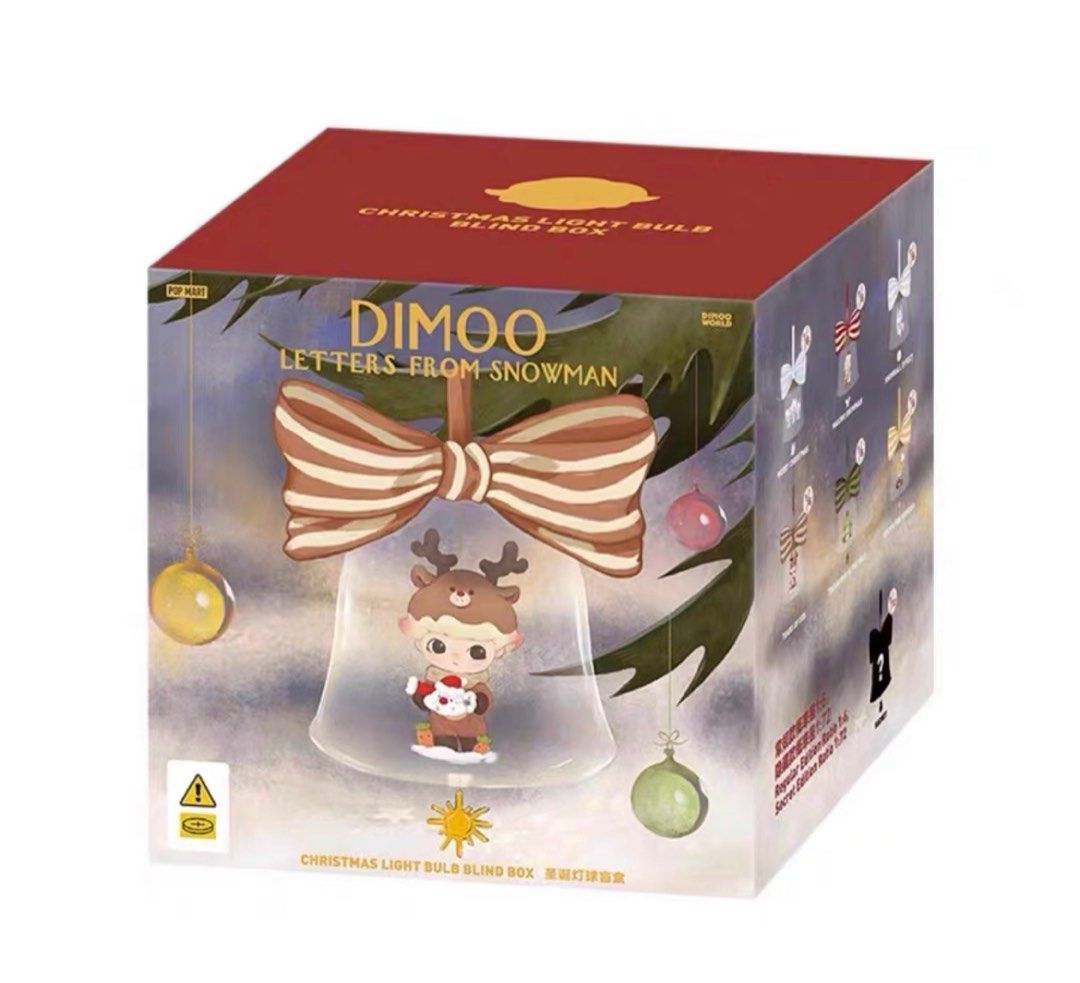DIMOO CHRISTMAS LIGHT BULB LETTERS FROM SNOWMAN SERIES POPMART / FULL ...