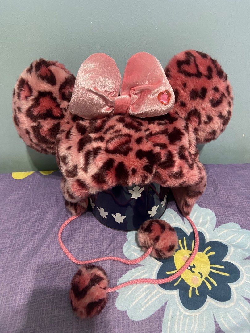 Disney - Minnie Mouse cap (pink leopard print), Hobbies & Toys, Toys ...