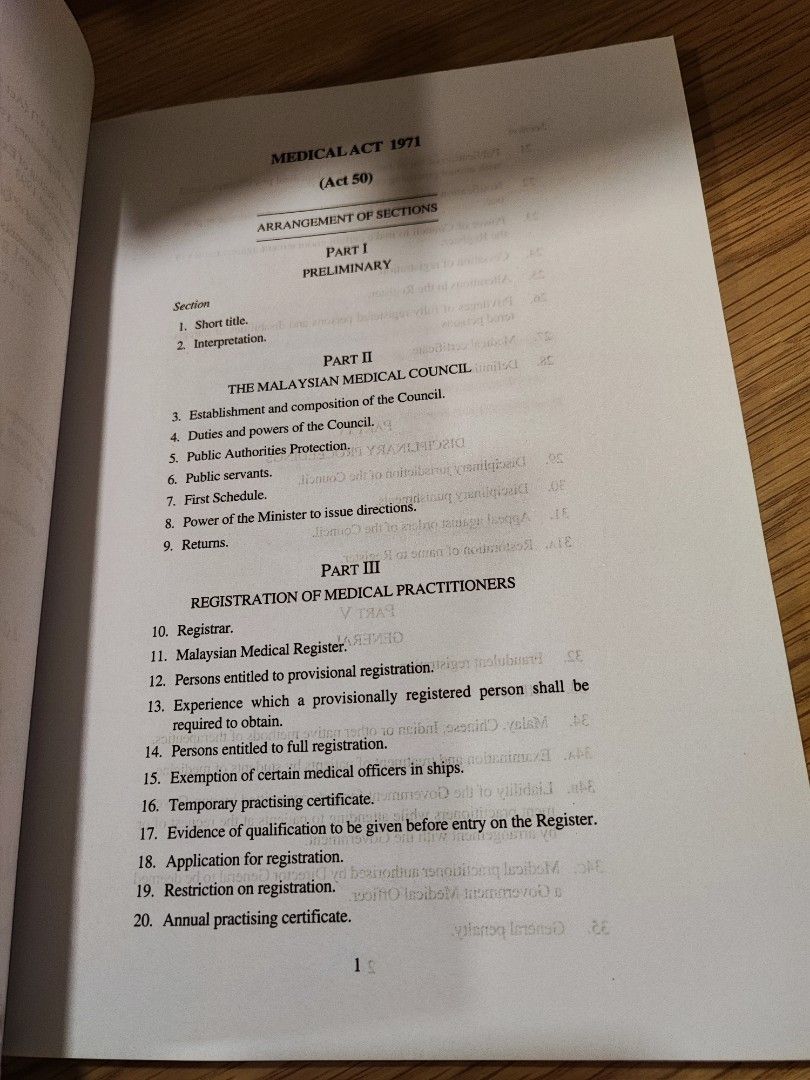 (ENG) Medical Act 1971 (Act 50) & Regulations, Hobbies & Toys, Books & Magazines, Textbooks on ...