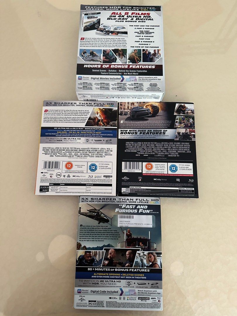 Fast & Furious Collection (4K Ultra HD Blu ray), Hobbies & Toys, Music ...