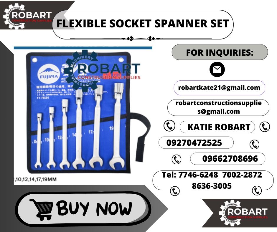 FLEXIBLE SOCKET SPANNER SET, Commercial & Industrial, Construction ...