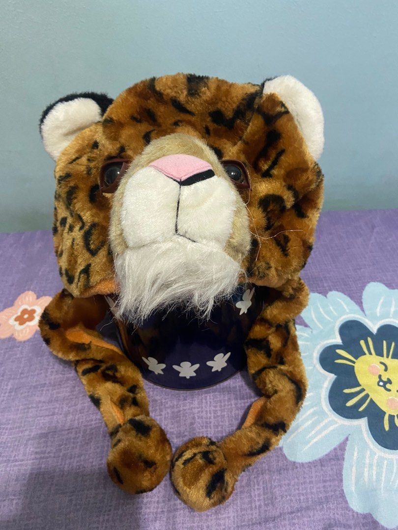 Fuzzy hat (leopard), Hobbies & Toys, Toys & Games on Carousell