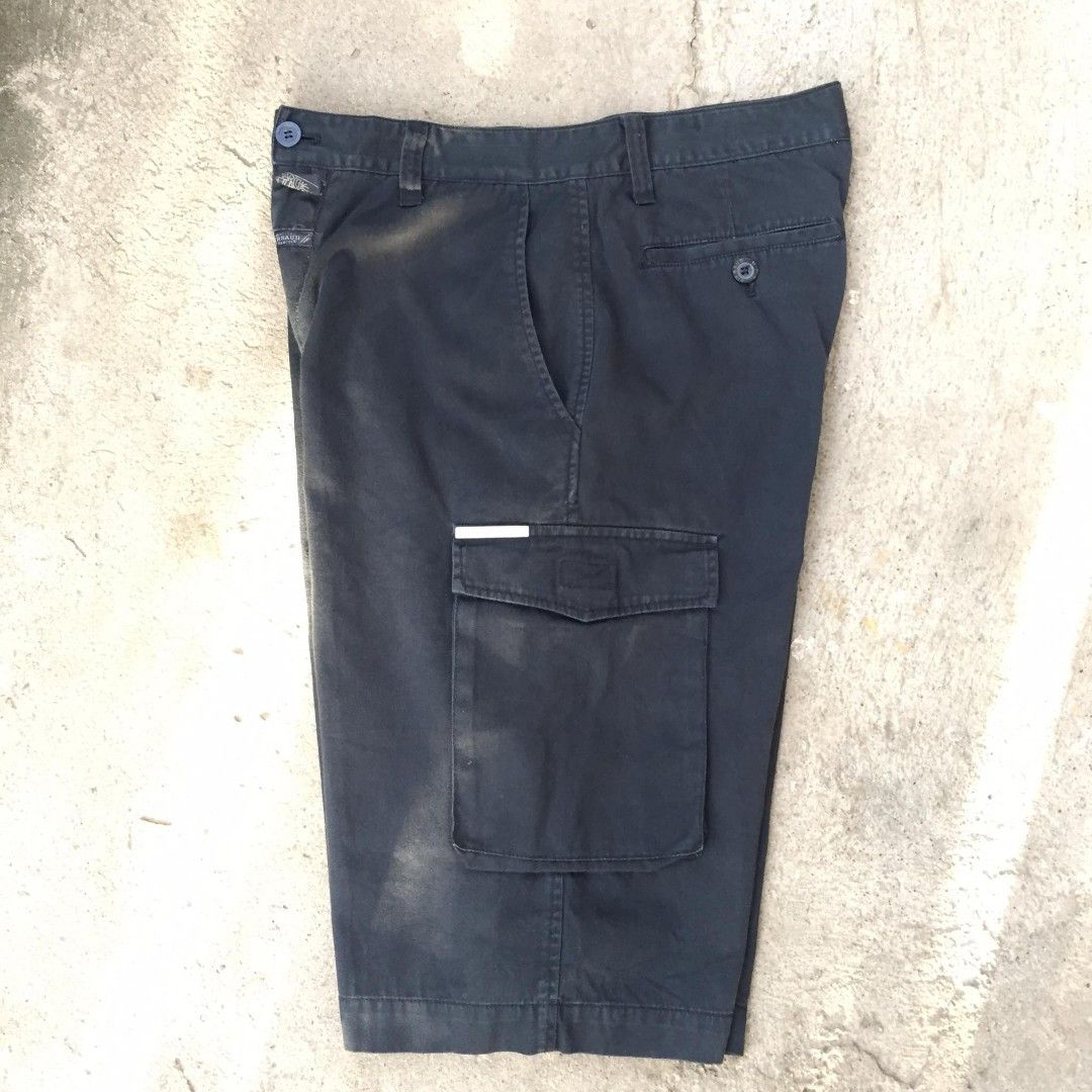 GIRBAUD BLACK CARGO JORTS, Men's Fashion, Bottoms, Shorts on Carousell