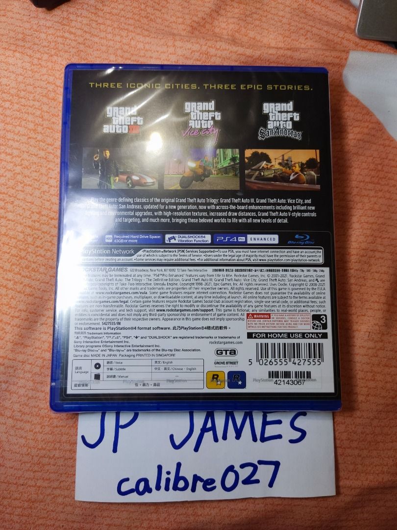 GTA Trilogy Definitive Edition PS4 BrandNew SEALED, Video Gaming, Video ...