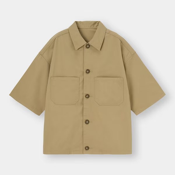 GU Chef Khaki Boxy Buttondown Polo, Men's Fashion, Tops & Sets, Tshirts ...