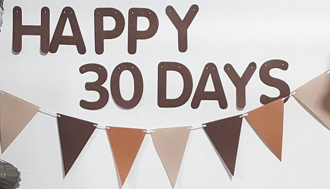 Happy 30 Days & Flag Wall Decoration, Everything Else on Carousell