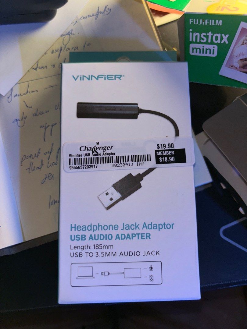 Headphone Jack Adaptor USB TO 3.5MM AUDIO JACK, Computers & Tech, Parts ...