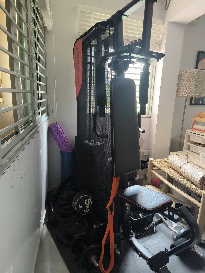 Home gym compact decathlon, Sports Equipment, Other Sports Equipment ...
