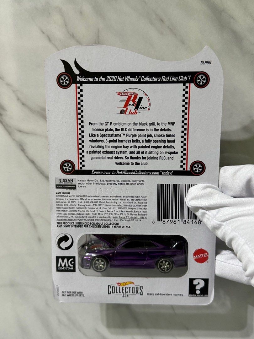 Hot Wheels RLC Nissan Skyline GT-R (BNR34) Spectraflame Purple, Hobbies ...