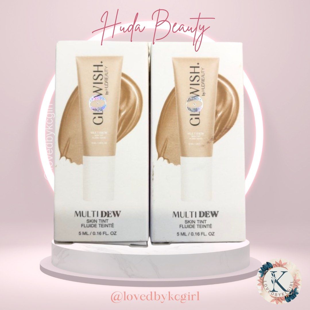 Huda Beauty Glowish multi dew skin tint 5mL w box - #7, Beauty ...