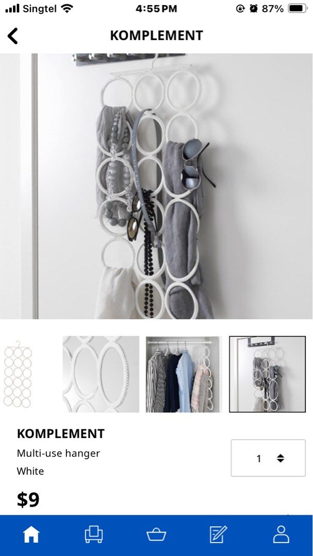 IKEA multipurpose hanger, Furniture & Home Living, Home Improvement ...