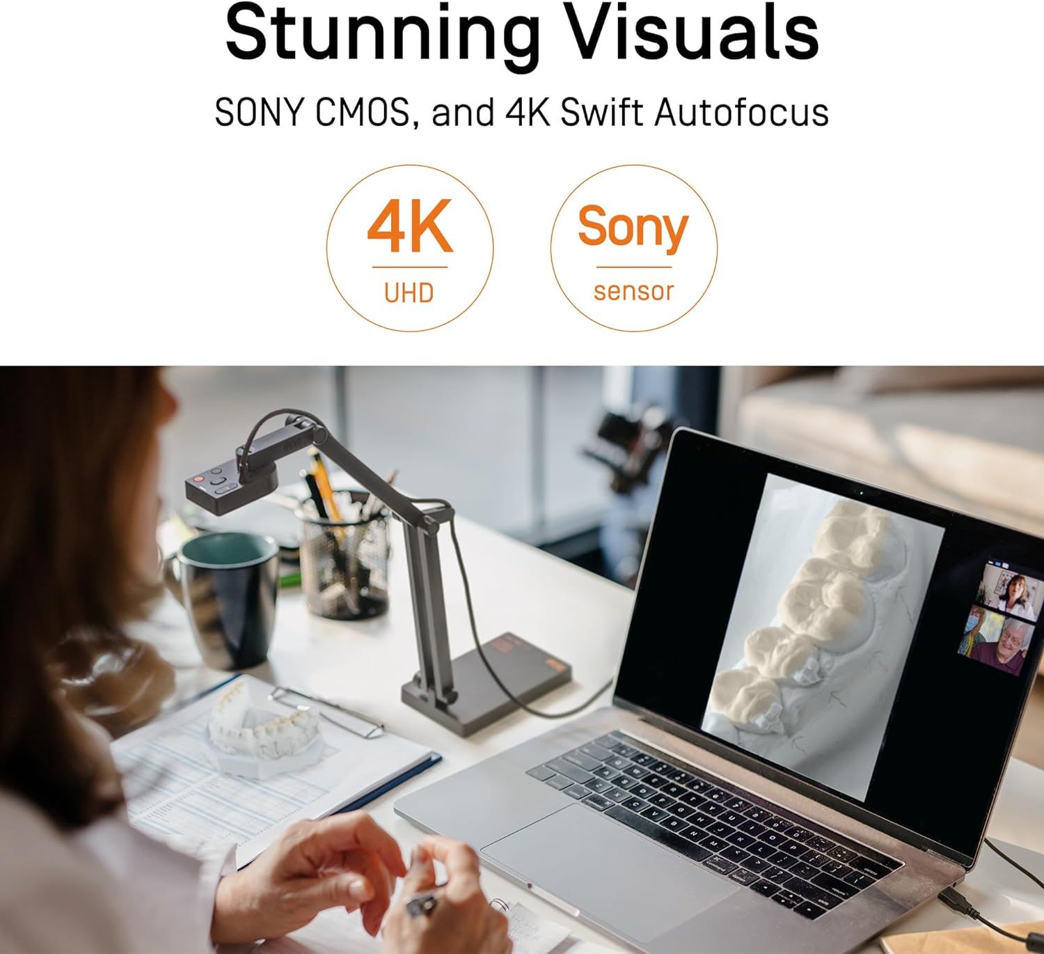 IPEVO V4K PRO 120 4K USB Document Camera, 120-degree FOV Lens, Sony ...