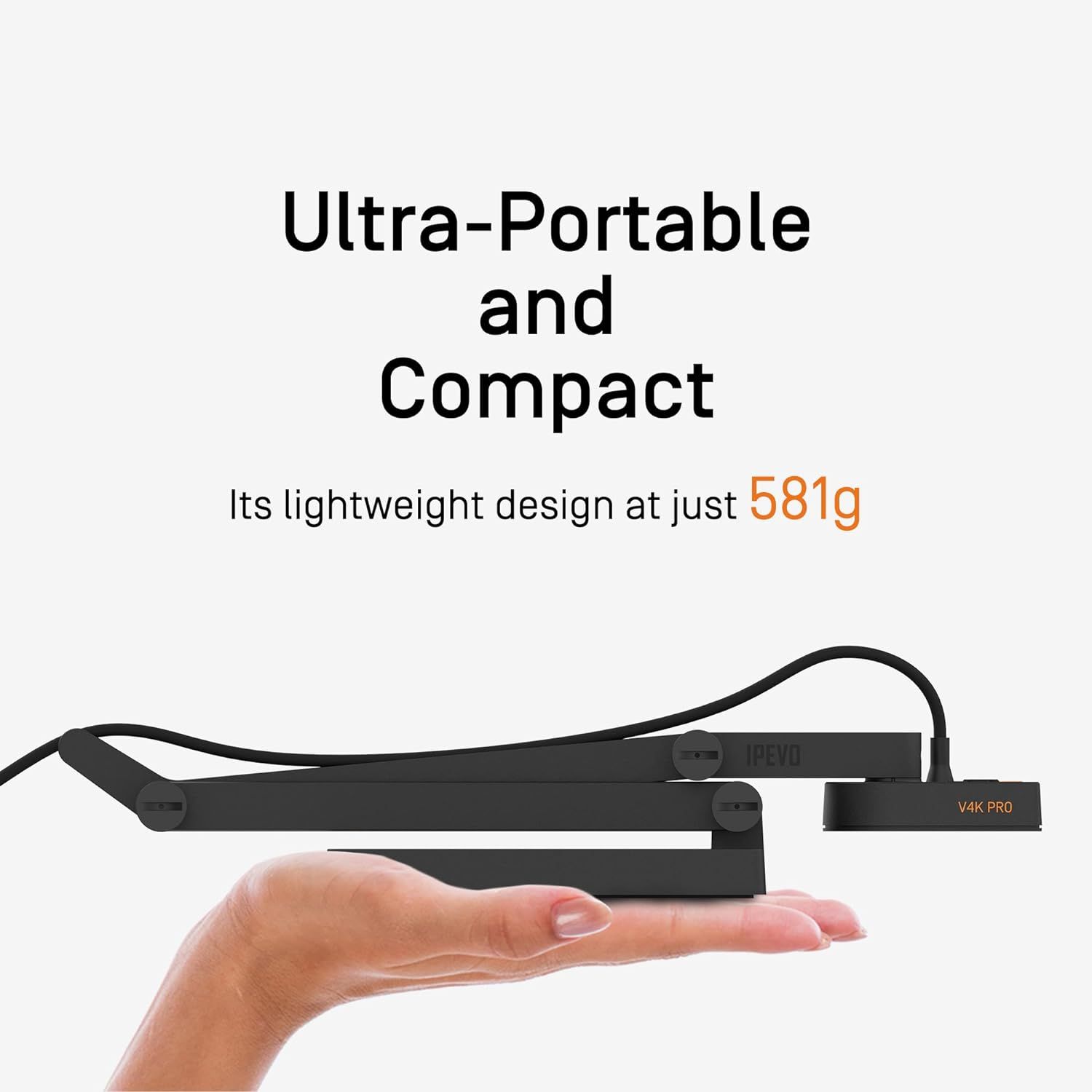 IPEVO V4K PRO 120 4K USB Document Camera, 120-degree FOV Lens, Sony ...