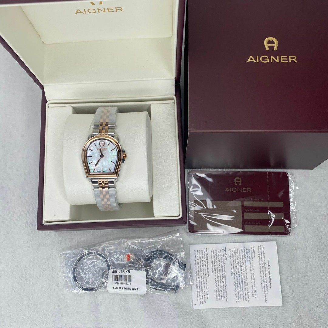 item : Aigner White dial Twotone Jubilee Fullset ARWGG4810009 quartz ...