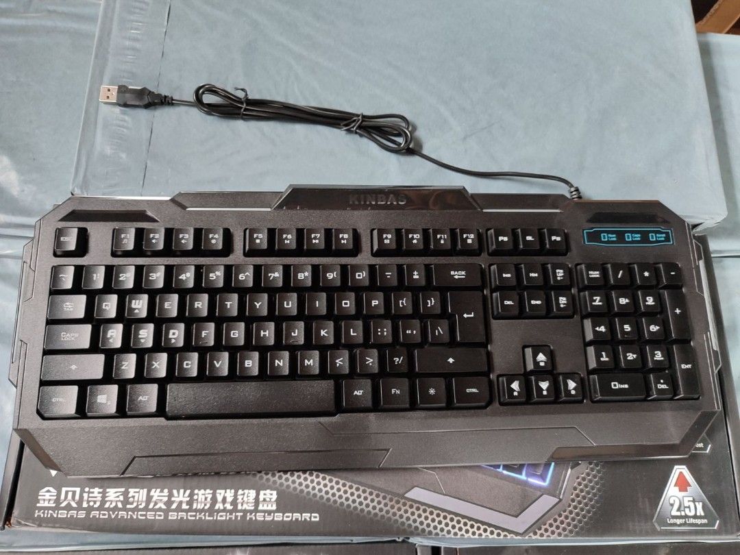 KINBAS Gaming Keyboard w/ Rainbow Color Backlight, Computers & Tech ...