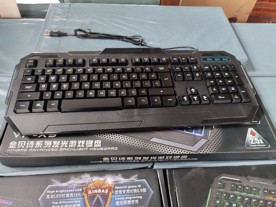 KINBAS Gaming Keyboard w/ Rainbow Color Backlight, Computers & Tech ...