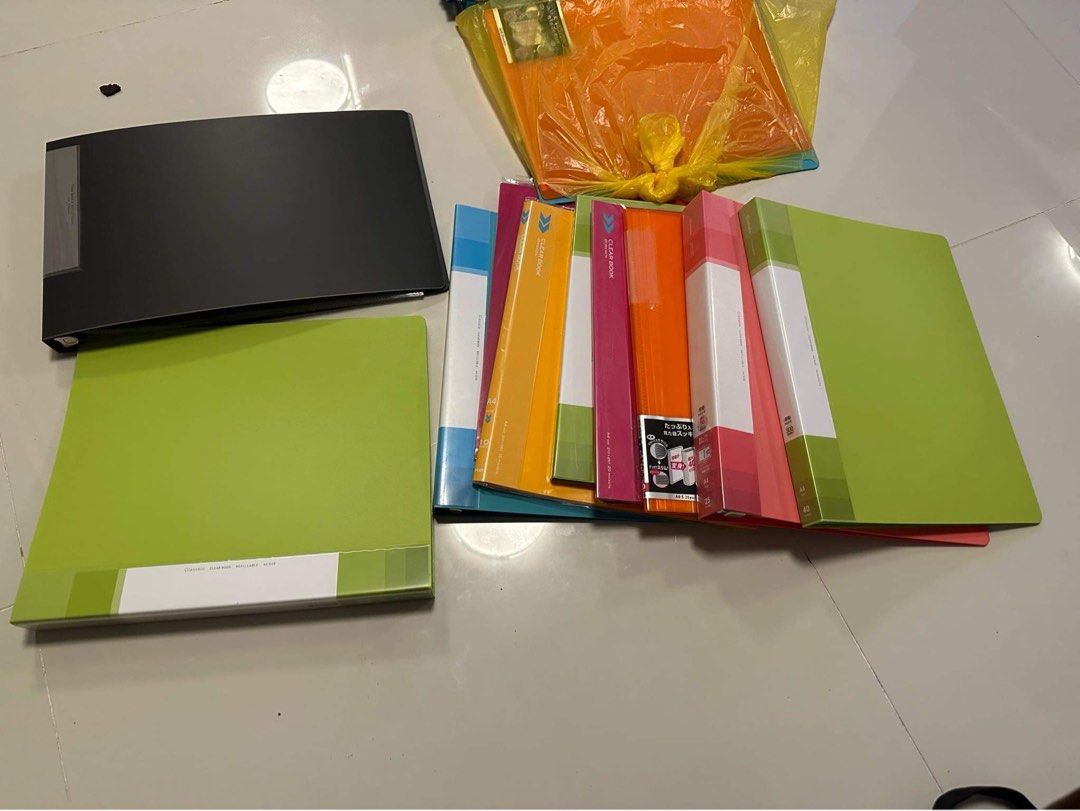 Kokuyo japan a4 clearbook refillable 25pockets, Hobbies & Toys ...