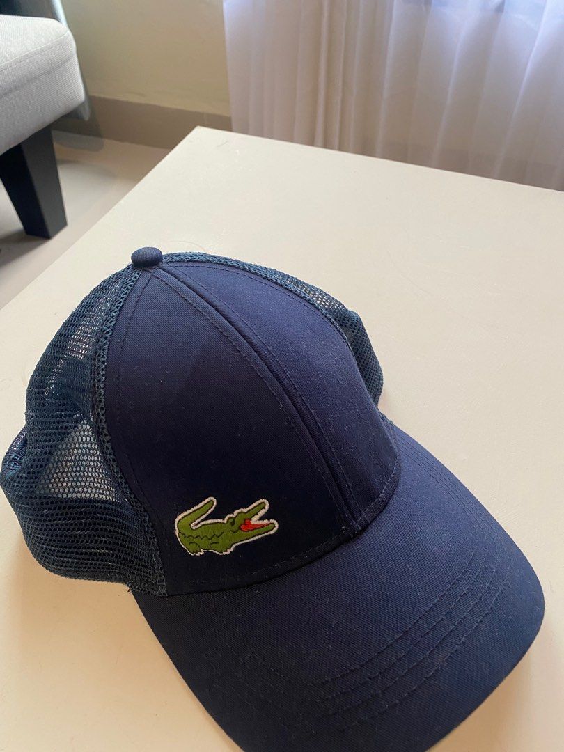 Lacoste topi biru, Fesyen Pria, Aksesoris, Topi di Carousell