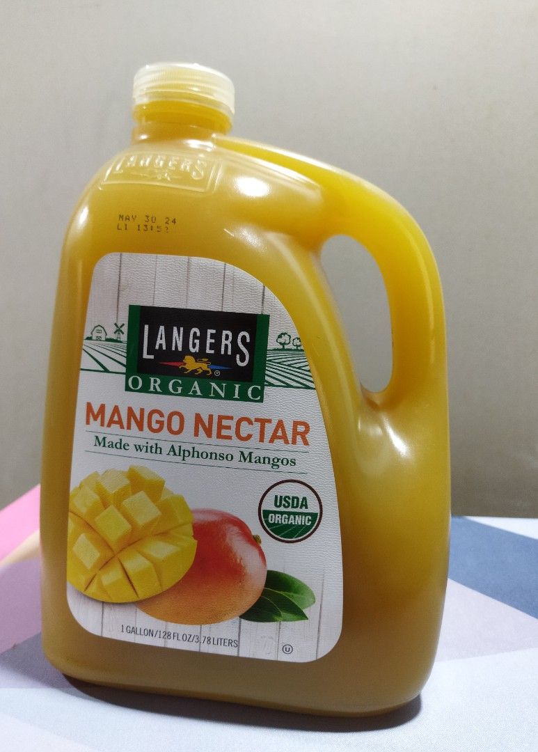 Langers Organic Mango Nectar Juice 1 Gallon, Food & Drinks, Beverages ...