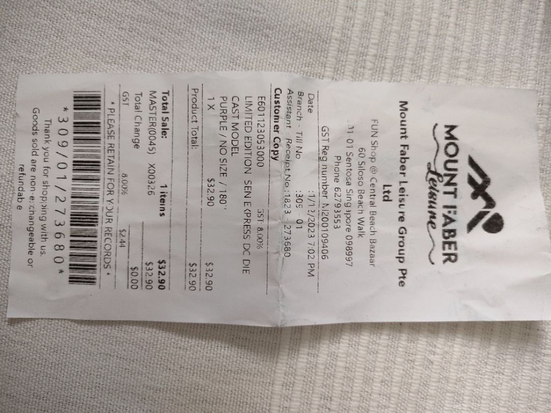 Limited Edition Sentosa Express 1.120 scale model, Hobbies & Toys, Toys ...