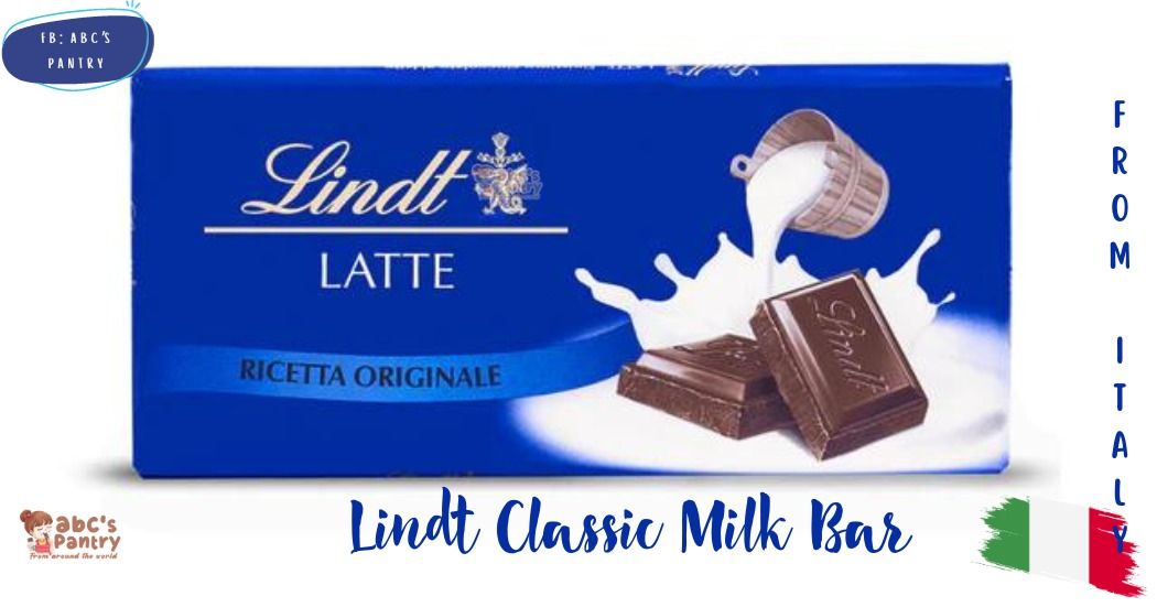 LINDT ITALY | Classic Milk Bar | Original Recipe | 100g, Food & Drinks ...