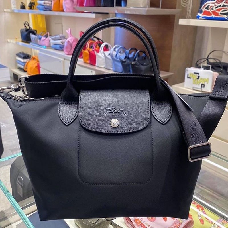 Longchamp Bag small size adjust sling bag neo both black and navy blue ...