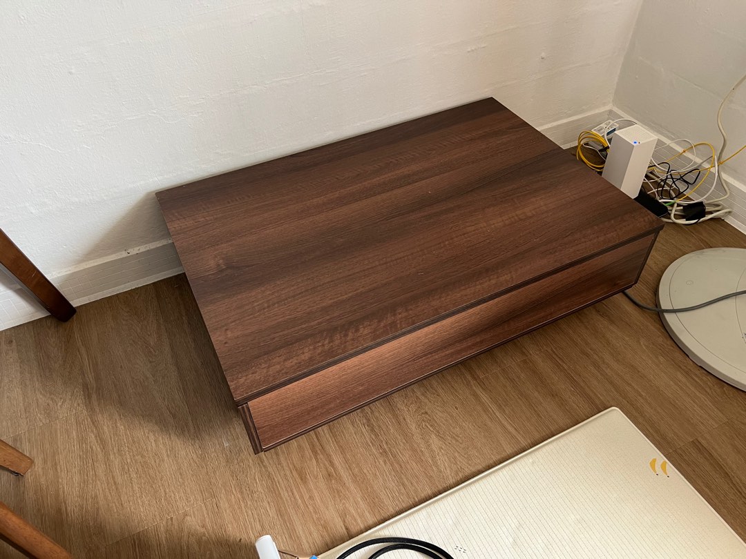 Low Coffee Table with Storage Drawers, Furniture & Home Living ...