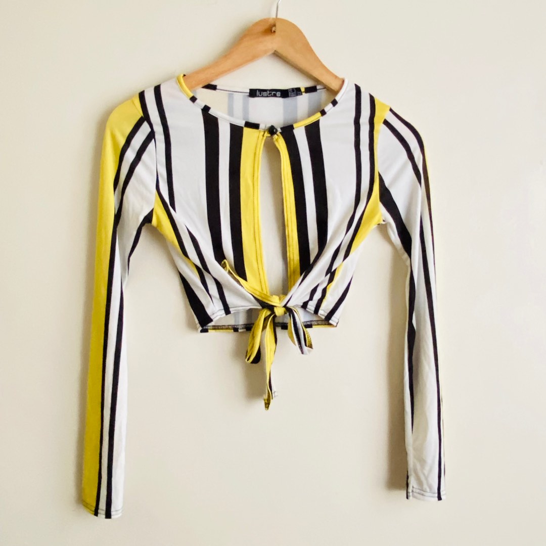 Lustre Open Chest Crop Top, Women's Fashion, Tops, Blouses on Carousell