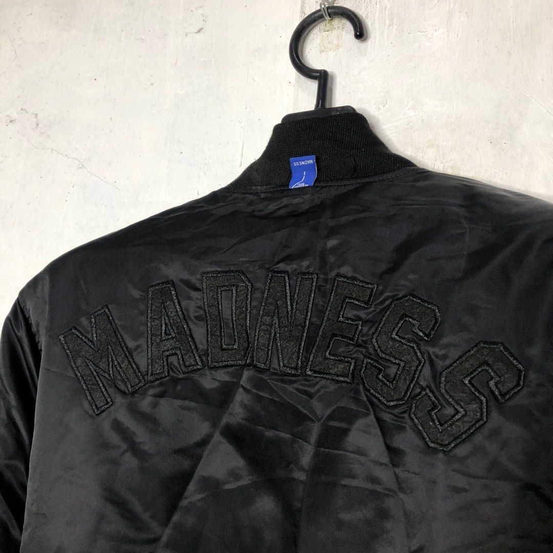 Madness Japan Satin Black Varsity Jacket, Men's Fashion, Coats, Jackets ...
