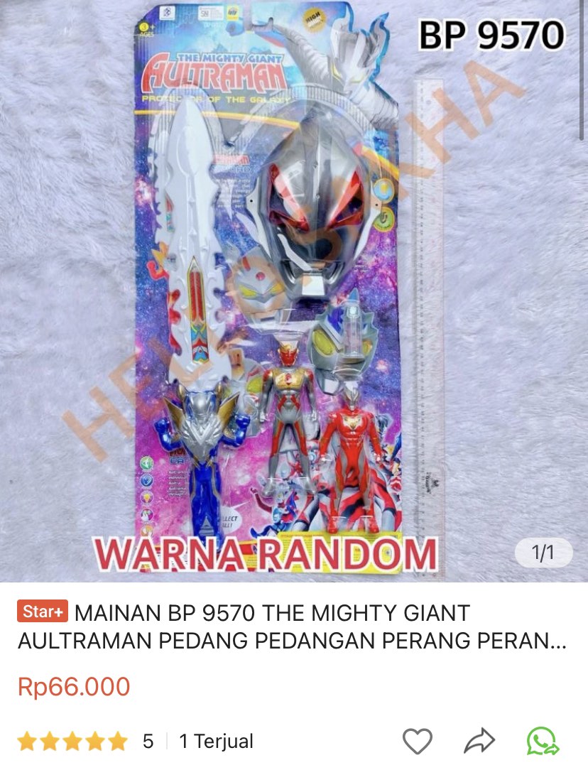 Mainan ultraman topeng + pedang, Bayi & Anak, Mainan & Baby Walker di ...