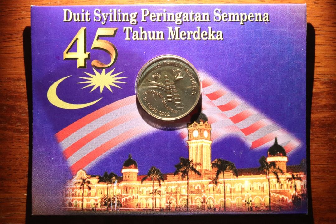Malaysia RM1 - Duit Syiling Peringatan Sempena 45 Tahun Merdeka Y2002 ...