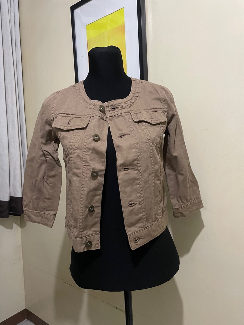 Maong Jacket, Women's Fashion, Tops, Longsleeves on Carousell