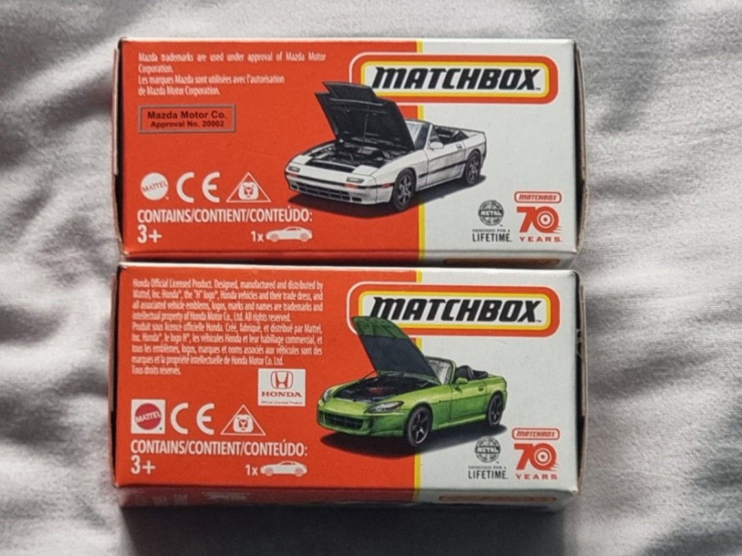 Matchbox Japan series 2004 Honda s2000 and 1988 Mazda RX-7 movable ...