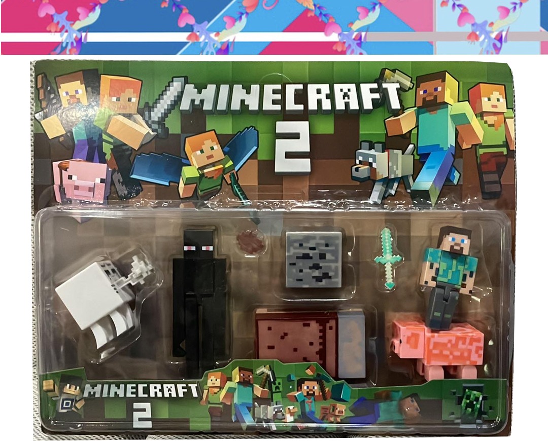 Minecraft 2 6-in-1 Figures for Kids Boys and Girls, Hobbies & Toys ...