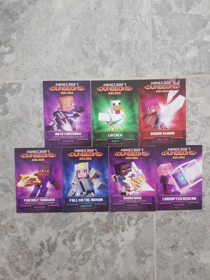 Minecraft cards Timezone Arcade, Hobbies & Toys, Toys & Games on Carousell