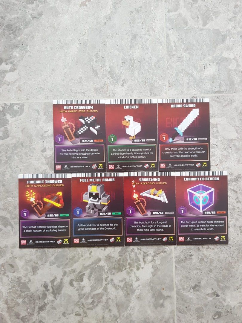 Minecraft cards Timezone Arcade, Hobbies & Toys, Toys & Games on Carousell