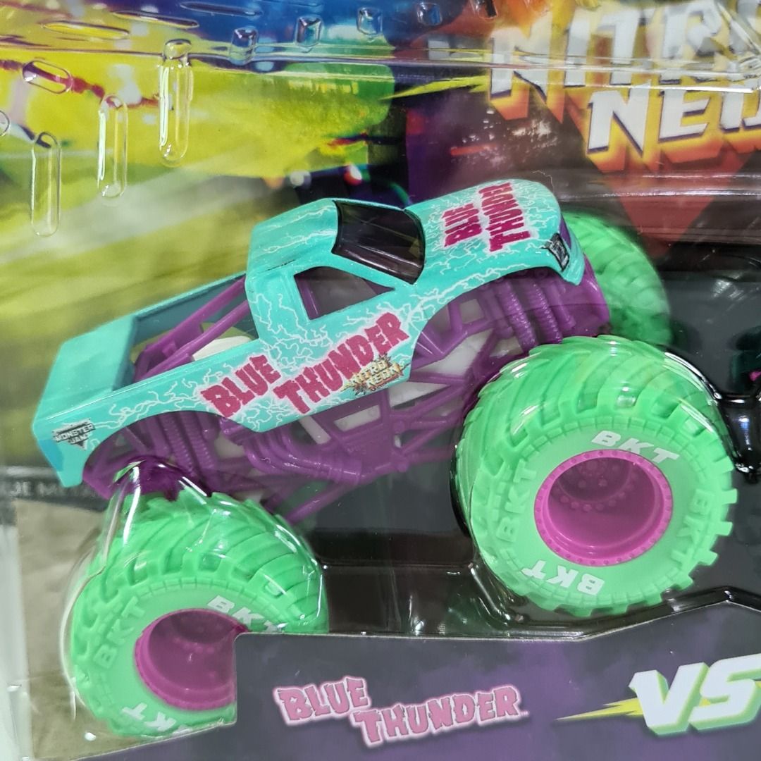 Monster Jam Nitro Neon Blue Thunder vs Dragon, Hobbies & Toys, Toys ...
