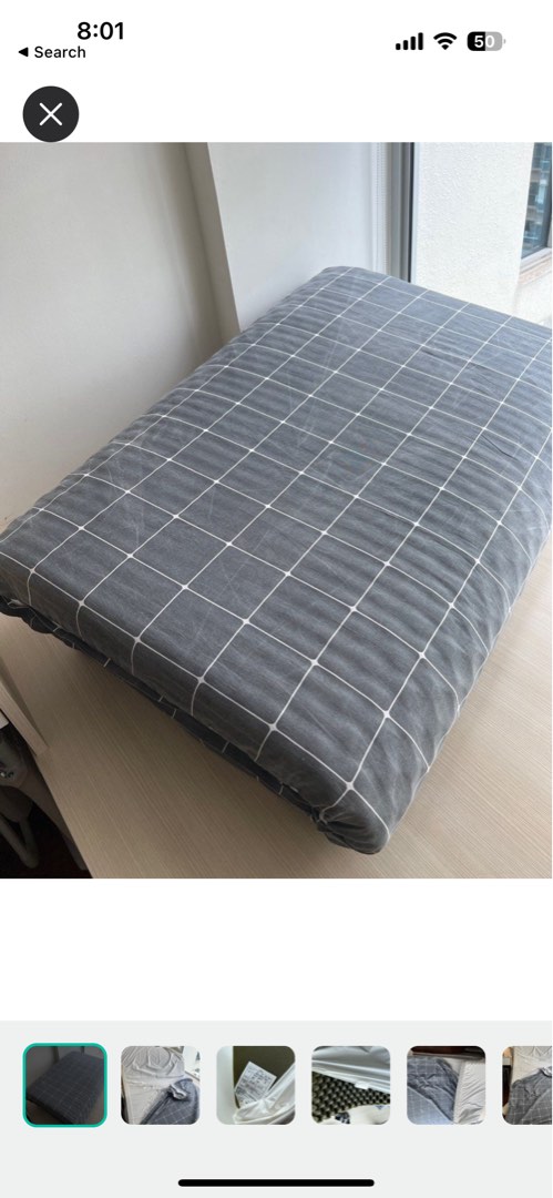 Muji Super Single Mattress Futon, Furniture & Home Living, Bedding ...