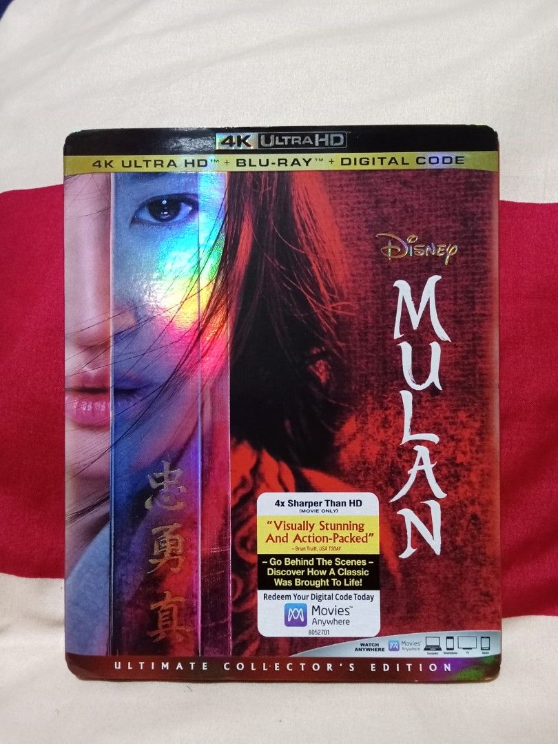 Mulan Blu ray 4K UHD, TV & Home Appliances, TV & Entertainment, Blu-Ray ...