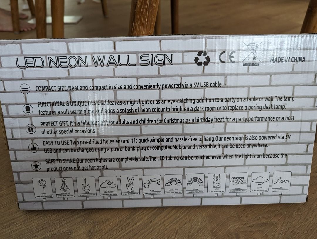 Neon LED light box Tetrix L shape, Furniture & Home Living, Home Decor ...