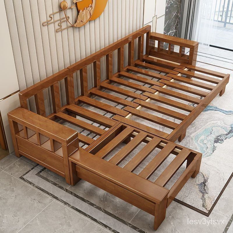 New Chinese Style Solid Wood Sofa Living Room Solid Wood Furniture ...