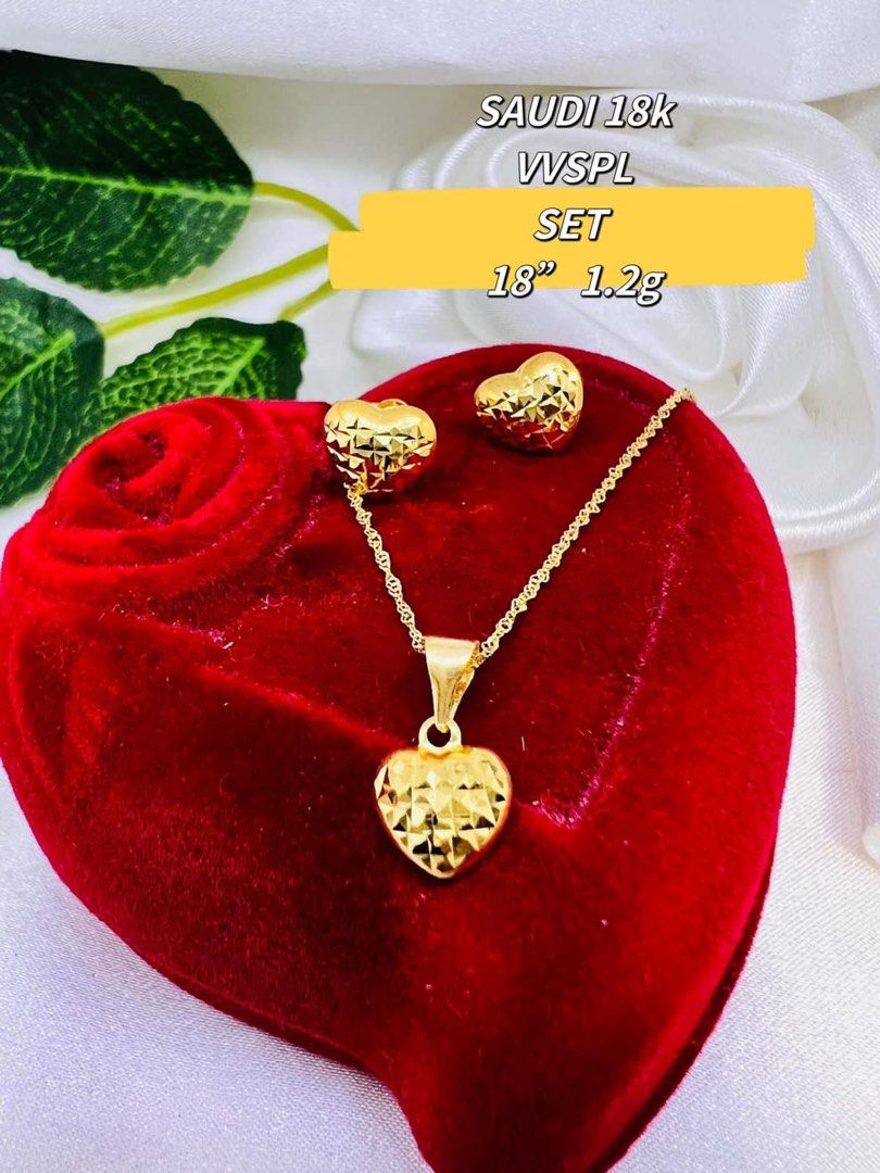 Only P3300/gram! 18K SAUDI GOLD SET, Women's Fashion, Jewelry ...
