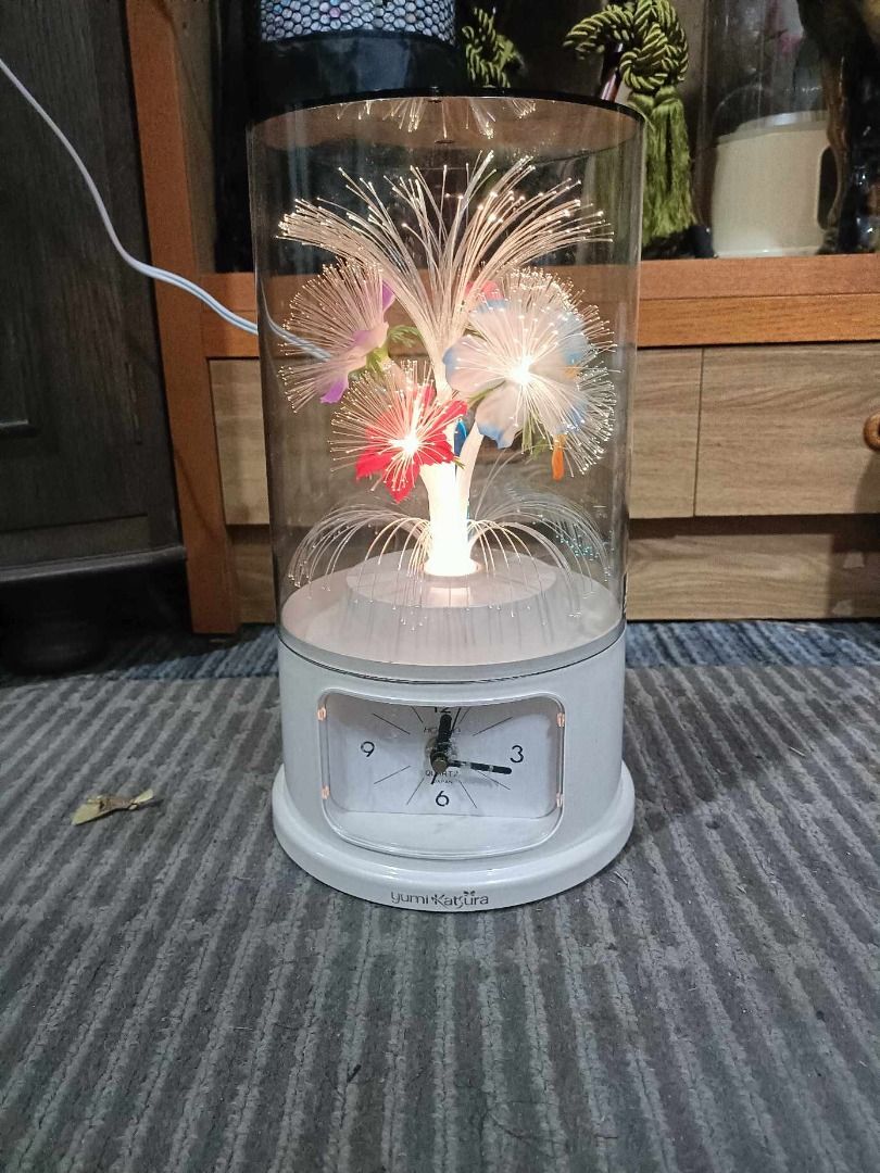 optic fiber artificial flower with clock japan surplus, Furniture ...