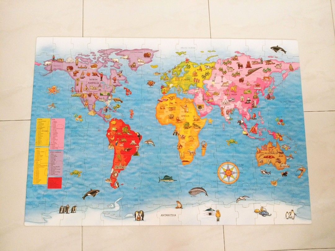 Orchard Toys World Map Puzzle, Hobbies & Toys, Toys & Games on Carousell