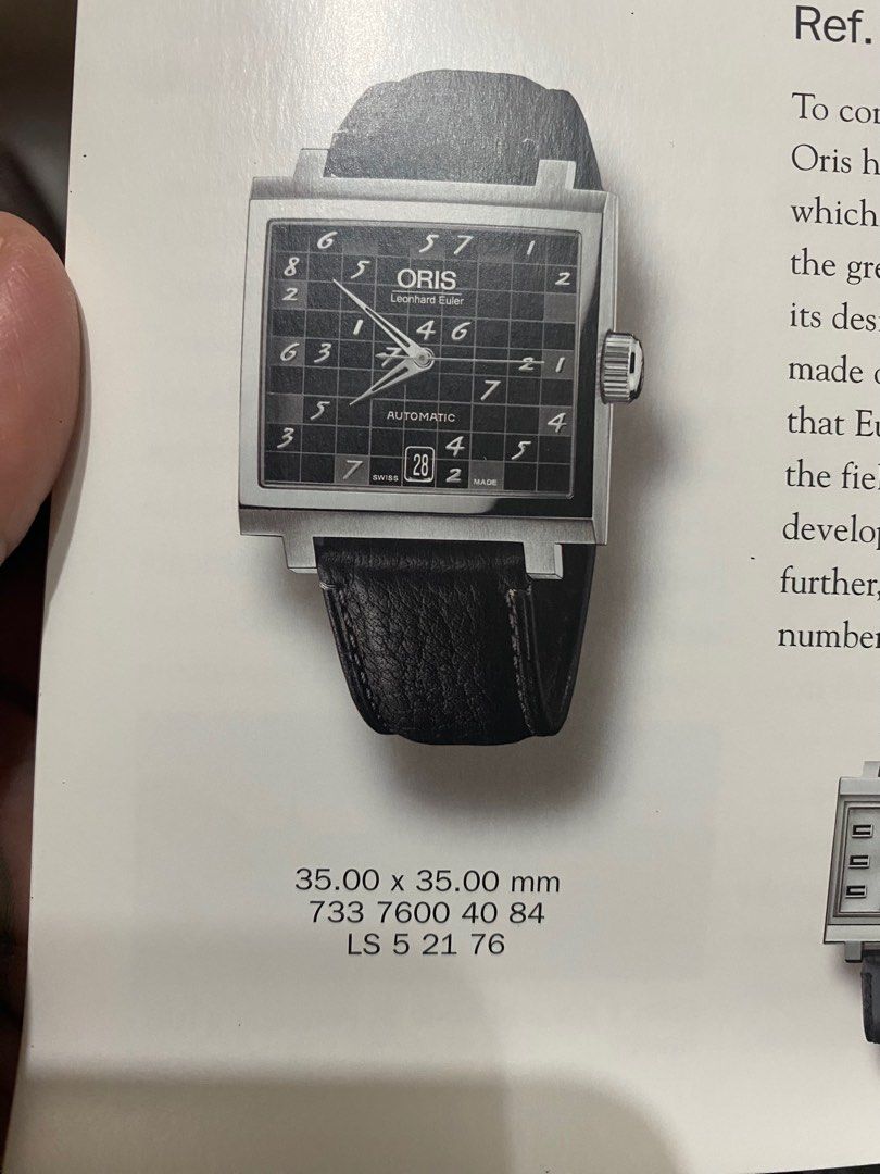 Oris Leonhard Euler Sudoku Watch Limited Edition Automatic, Luxury ...