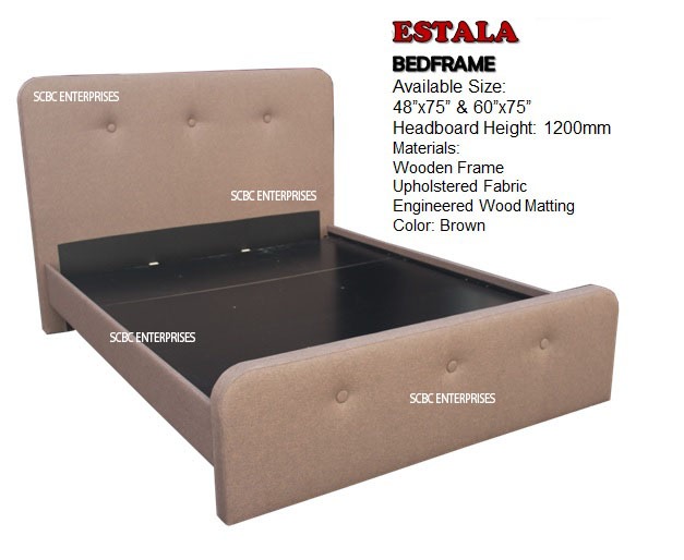 Padded Bed Frame Estala-48, Furniture & Home Living, Furniture, Bed ...