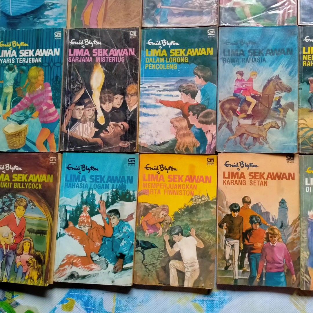 PAKET ENID BLYTON LIMA SEKAWAN 15 JUDUL CETAKAN 1980AN, Buku & Alat ...