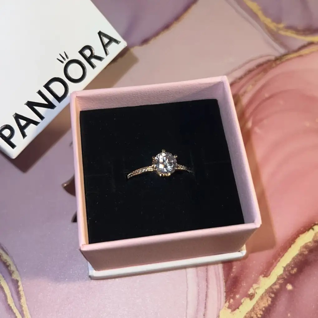 Pandora - Clear Sparkling Crown Solitaire Ring, Women's Fashion ...